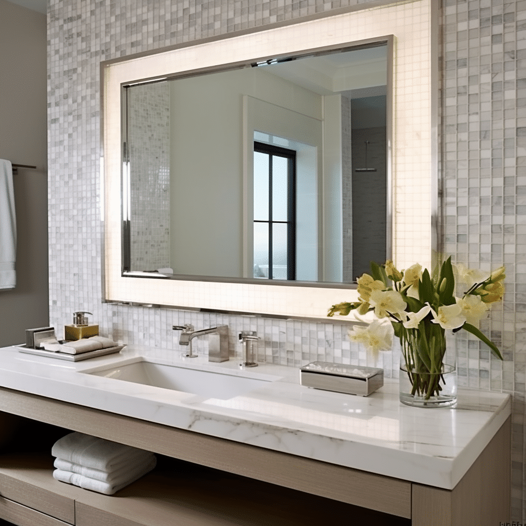 Determining Ideal Bathroom Mirror and Backsplash Proximity